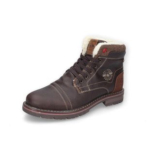 Dockers by Gerli Herren Combat Boots, M&auml;nner Stiefeletten,warm gef&uuml;ttert,uebergangsschuhe,uebergangsstiefel,Stiefel,Dunkelbraun,40 EU