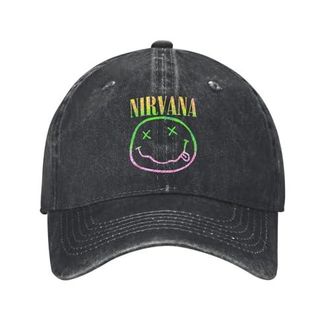 Generic Casquette dHomme, Casquette de Baseball Sun du Groupe Nirvana y2k Hommes dr&ocirc;les Femmes lav&eacute;es Chapeaux Hip hop Imprim&eacute; de Haute qualit&eacute; Randonn&eacute;e P&ecirc;ch