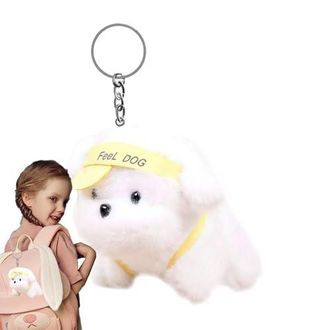 Generic Porte-cl&eacute;s de poup&eacute;e de chien en peluche, jouet en peluche pour chien avec porte-cl&eacute;s - Porte-cl&eacute;s en peluche de chien en peluche | Porte-cl&eacute;s en pelu