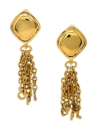Chanel boucles doreilles pendates à franges (années 1990-2000)