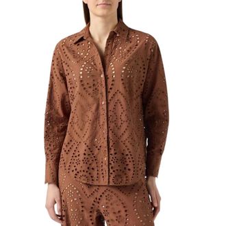 MC2 Saint Barth Femme, Blouses et Chemises, Brun, Taille: 40 FR Cristal Shirt