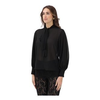 Vicolo Femme, Blouses et Chemises, Noir, Taille: 40 FR Blouse &agrave; col nou&eacute;