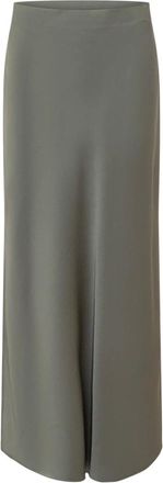 Brunello Cucinelli Femme, Jupes, Vert, Taille: 40 FR Fluid Bias-Cut Satin Cady Skirt