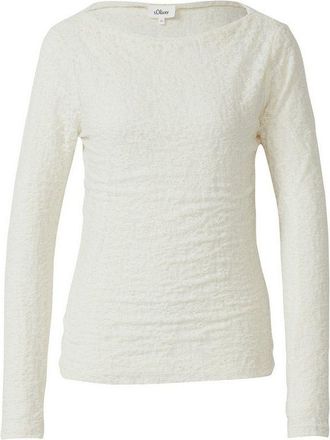 s.Oliver Langarmshirt T-Shirt Semitransparentes Langarmshirt aus weicher Jersey-Spitze