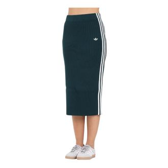 adidas Femme, Jupes, Vert, Taille: 42 FR Adicolor Knit 3-Stripes Skirt