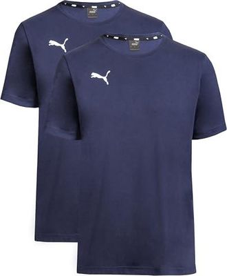 Puma T-shirt pour homme, noir, Peacoat - Lot de 2, L