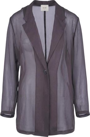 Alysi Femme, Vestes, Brun, Taille: 36 FR Giacca chemisier in seta