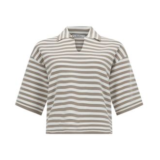 Max Mara Dolce V-Ausschnitt Poloshirt - - Tops - Damen - Mehrfarbig - M