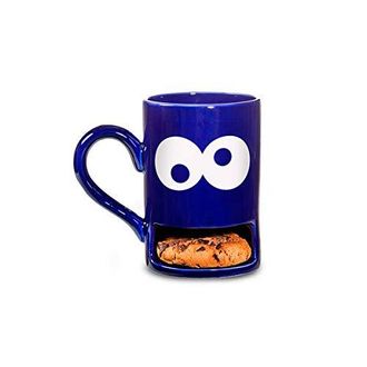 Donkey Donkey Products - Mug Monster Keks-Becher | Lustige blaue Tasse mit praktischem Keksfach f&uuml;r kr&uuml;melnde Monster, Blau