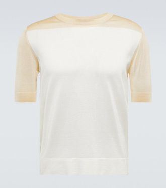 Jil Sander Oversize-T-Shirt aus Seide