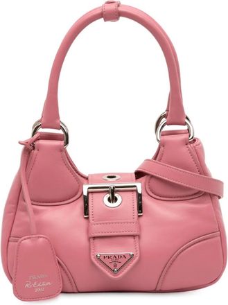 Prada Hobo Bags - Nappa Soft Padded Re Edition 2002 Moon Satchel - Gr. unisize - in Gold - f&uuml;r Damen