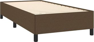 vidaXL Bettgestell ohne Matratze Dunkelbraun 90x190 cm Stoff Vidaxl