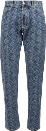 Lanvin Homme, Jeans, Bleu, Taille: M Pantalon en denim jacquard Ann&eacute;e Lunaire