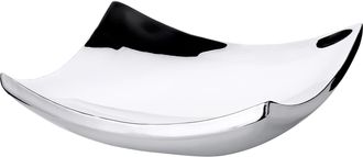 Edzard Schale Dallas (19 x 19 cm) quadratisch, Edelstahl hochglanzpoliert, Dekoschale, Obstschale