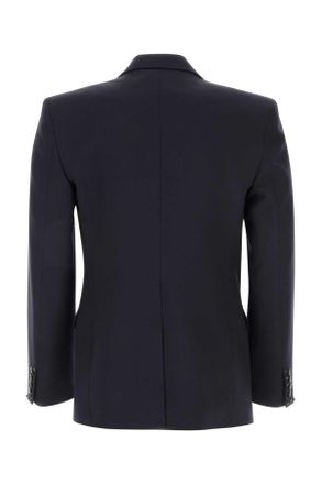 Valentino Garavani Mens Midnight Blue Wool Blazer Navy Exterior: Lining: Cupro Giacche E Gilet Jacket