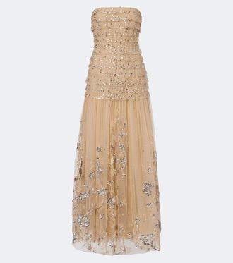 Georges Hobeika Verzierte Robe aus T&uuml;ll