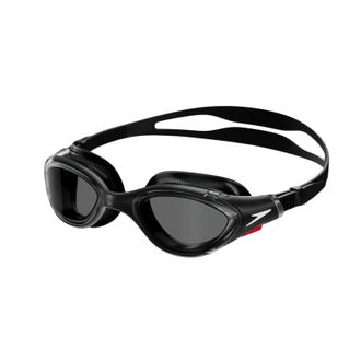 Speedo Passt sich dem Gesicht an Schwimmbrille f&uuml;r Herren (Schwarz/Wei&szlig;/Rauch-Grau)