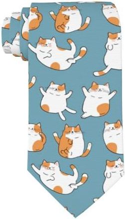 Generic Chats Potelés De Dessin Animé Cravatte Décontractée Cravate Polyvalente Cravates Hommes Pour Affaires Scolaires Événements