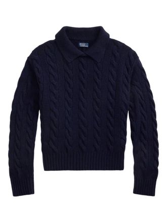 Polo Ralph Lauren polo en maille torsadée - Bleu