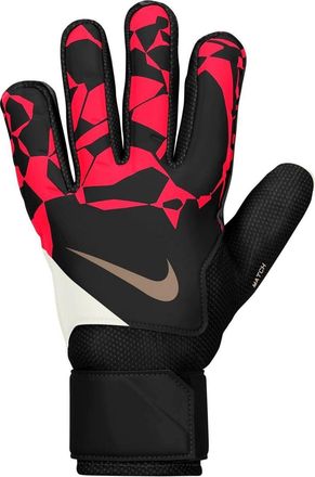 Nike Match Torh&uuml;ter-Handschuhe f&uuml;r Herren/Damen Unisex, Torwart (Schwarz/Rot)