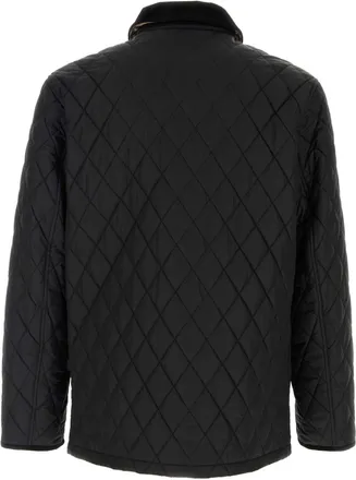 Burberry Mens Black Nylon Haddington Jacket Giubbini