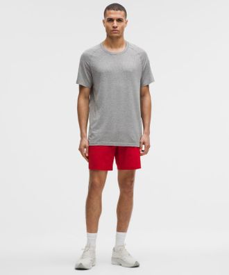 lululemon Pace Breaker Shorts mit Liner f&uuml;r M&auml;nner - 18 cm - Neon - Gr&ouml;&szlig;e 2XL