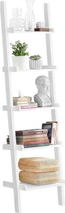SoBuy Sobuy - Modern 5-tier Bookcase Wood Storage Shelves White,FRG17-W