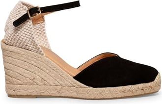 miMaO Espadrilles &agrave; Talon Haut en Cuir Noir EU 39
