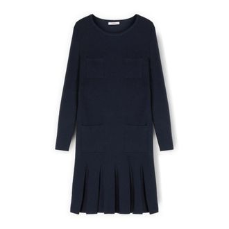 Motivi Ausgestelltes Strickkleid mit Taschen - - Dresses - Damen - Blau - S