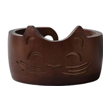 Generic Garnschale aus Holz in Tierform - Tragbare Katzen-Garnschale, langlebige handgemachte Katzen-Garnschale | Garnschale leicht zu tragen Real