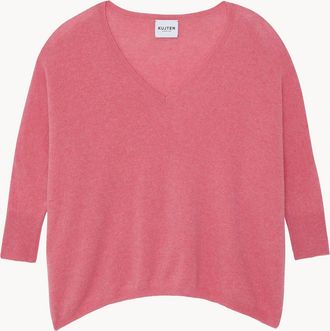 Kujten Pull cachemire femme col V oversize - Pull Minie