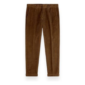 Fay Samt Capri Hose mit 500 Streifen - - Trousers - Herren - Braun - W38