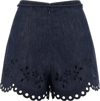 Zimmermann Womens Blue Cotton Bermuda Shorts