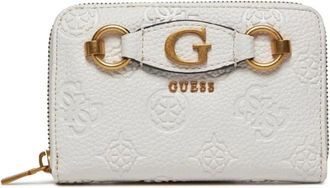 Guess Femme, Accessoires, Blanc, Taille: ONE Size Portefeuille zipp&eacute;