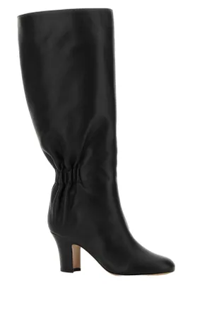 Ferragamo Womens Black Leather Jannette 70 Boots Neroneronero Stivali