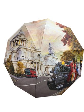 Y Not Y NICHT LANGER SCHIRM PRINTED, Beige(London), Taglia Unica, LANGER SCHIRM