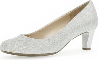 Gabor Damen Klassische Pumps, Frauen Absatzschuhe,Brautschuhe,festlich,elegant,bequem,high Heels,Heels,hochhackige Schuhe,Silber,37.5 EU / 4.5 UK