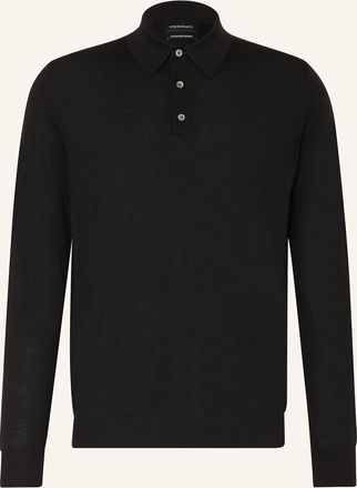 Strokesman's Strokesmans Strick-Poloshirt schwarz