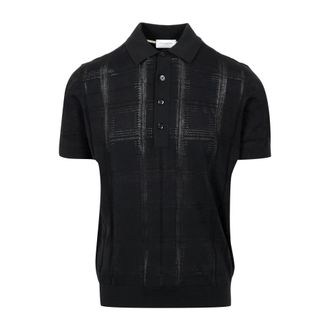 Paolo Pecora Seiden-Baumwoll-Polohemd - - Tops - Herren - Schwarzk - 2XL