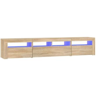 vidaXL TV-Schrank mit LED-Leuchten Sonoma-Eiche 210x35x40 cm Vidaxl