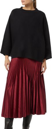 Comma Strickpullover mit Fledermaus&auml;rmeln und Rippblende