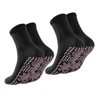 Generic Vitalkompass - Chaussettes de compression en tourmaline auto-chauffantes avec effet massant - Chaussettes dacupression respirantes pour favoriser la c