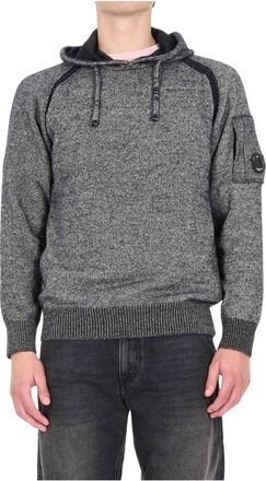 C.P. Company Moulin&eacute;-Wollpullover mit Kapuze - - Sweatshirts & Hoodies - Herren - Grau - M