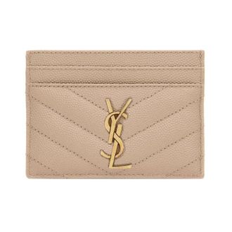 Saint Laurent Cassandre Kartenetui - - Accessories - Damen - Beige - ONE SIZE