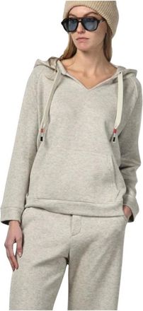 Mason's SweaT-shirt &agrave; capuche en jersey effet maille - Femme - Sweatshirts et sweats &agrave; capuche - Beige - Taille: 40 FR