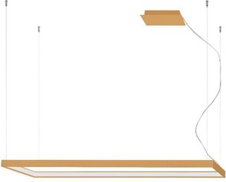 GreenIce H&auml;ngelampe Pendelleuchte Wohnzimmerlampe led Alu Esszimmerleuchte gold l 130 cm