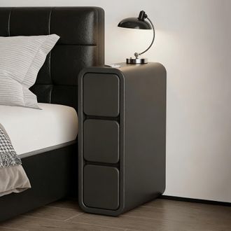 Generic Nachttische for Schlafzimmer, Nachttisch Mit Schubladen Und Leiser Gleitschiene, Abgerundete Kanten for Schreibtischlampe, B&uuml;Cher, Wasserbecher