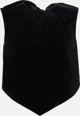 Patou Cropped-Top aus Samt