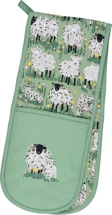 Ulster Weavers Woolly Sheep - Doppelter Ofenhandschuh - Einheitsgr&ouml;&szlig;e in Gr&uuml;n