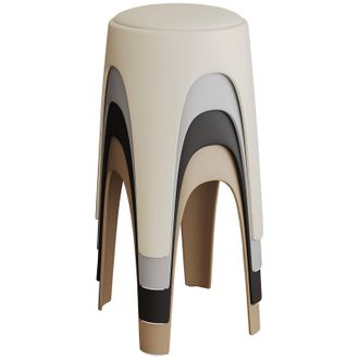 Generic 18.9Zoll stapelbare St&uuml;hle mit gepolsterten Sitzen, Runde Nesting Plastik f&uuml;r Flexible Klassenzimmer, Familie Versammlung, Langlebige R&uuml;ckenlose, Bunt